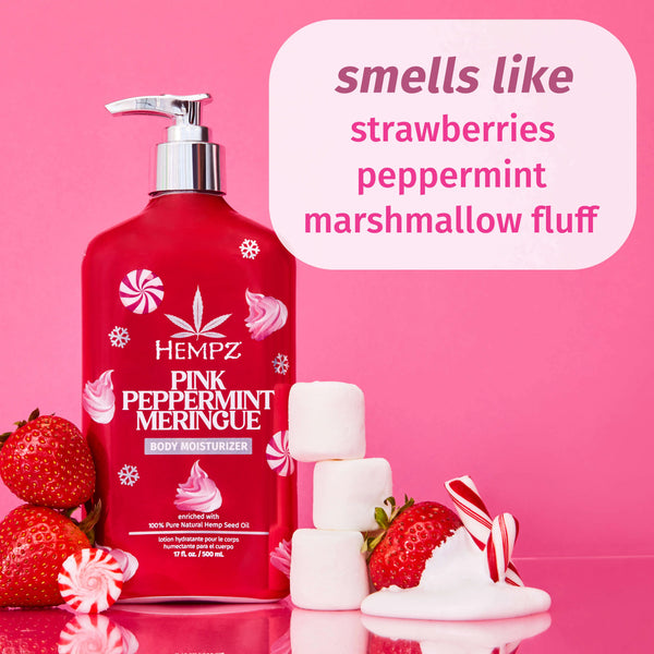 Hempz Pink Peppermint Meringue Body Moisturizing Lotion for Dry Skin