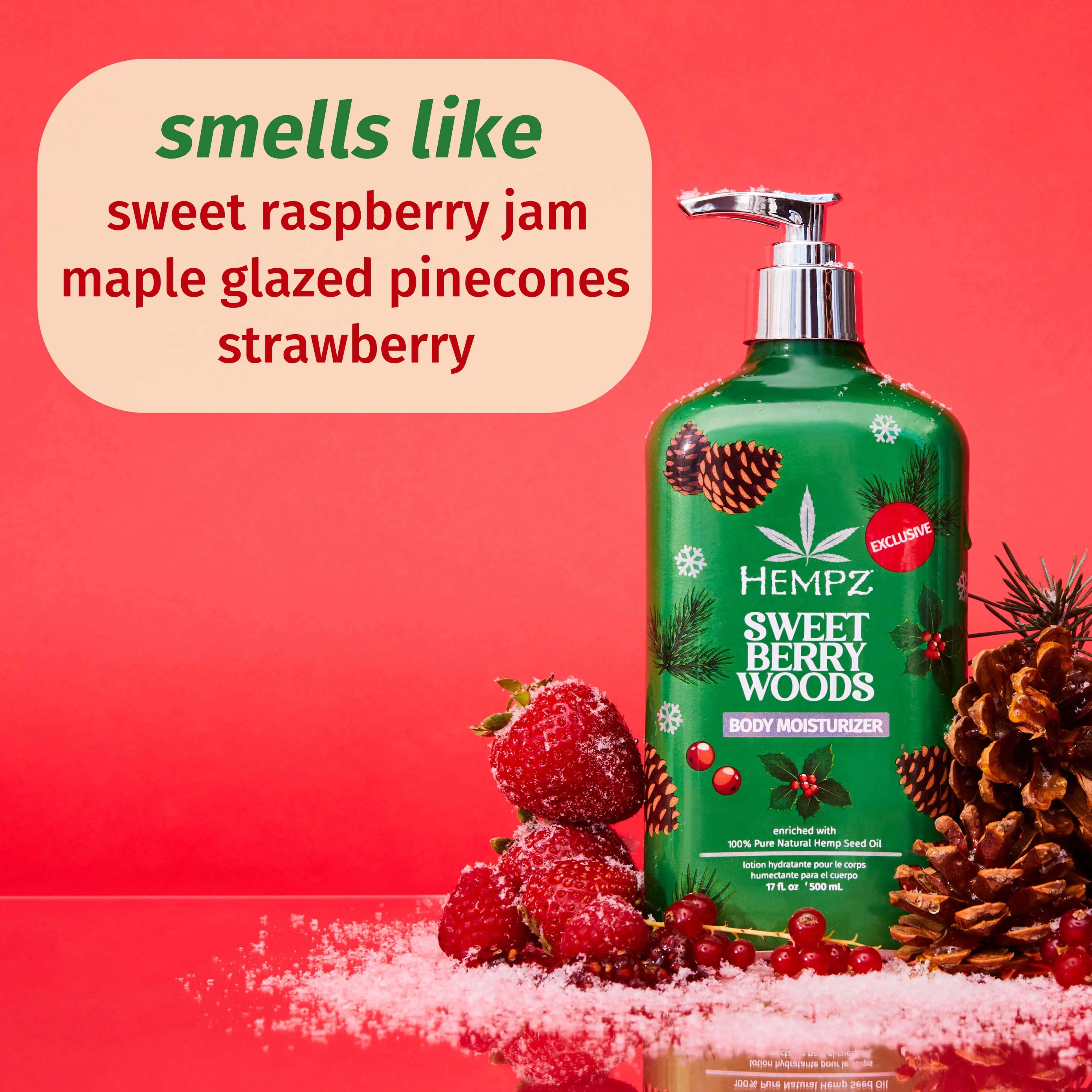 Hempz Sweet Berry Woods Body Moisturizing Lotion for Dry Skin