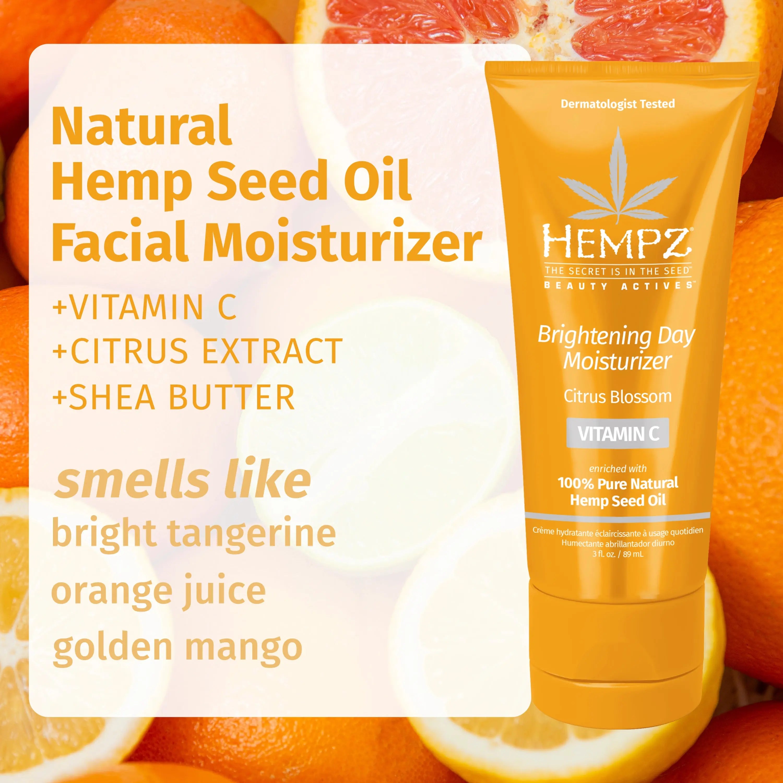 Hempz Beauty Actives Citrus Blossom Brightening Daily Facial ...