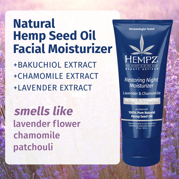 Hempz Lavender & Chamomile Herbal Restoring Night Moisturizing Lotion