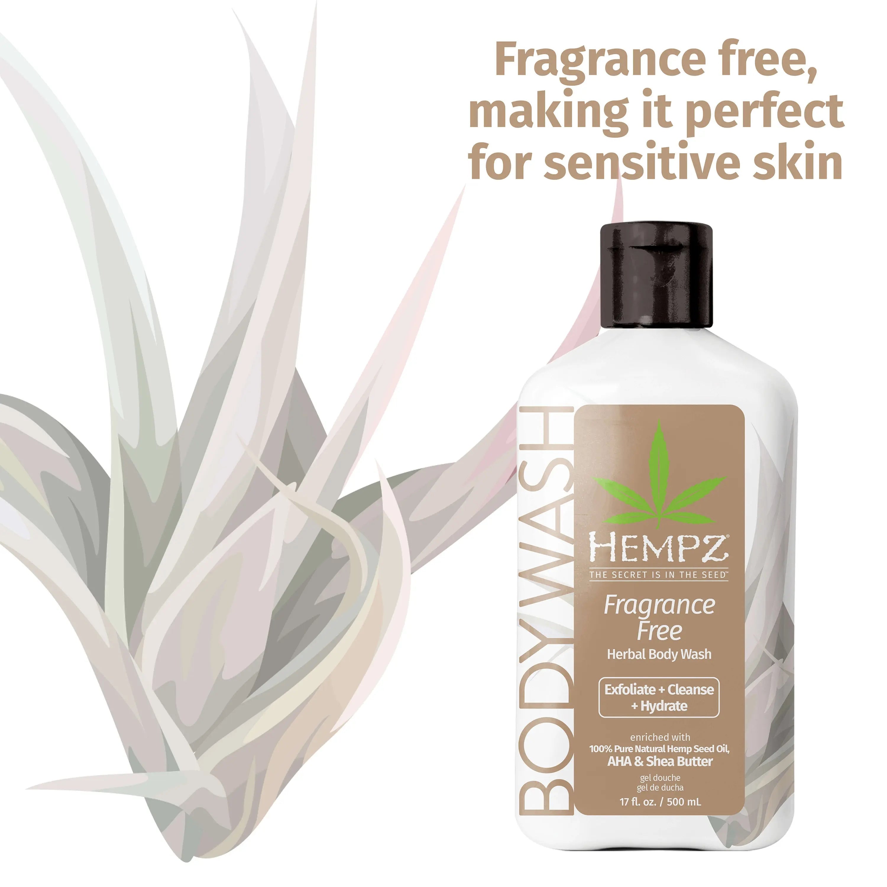 Hempz Fragrance Free Herbal Body Wash