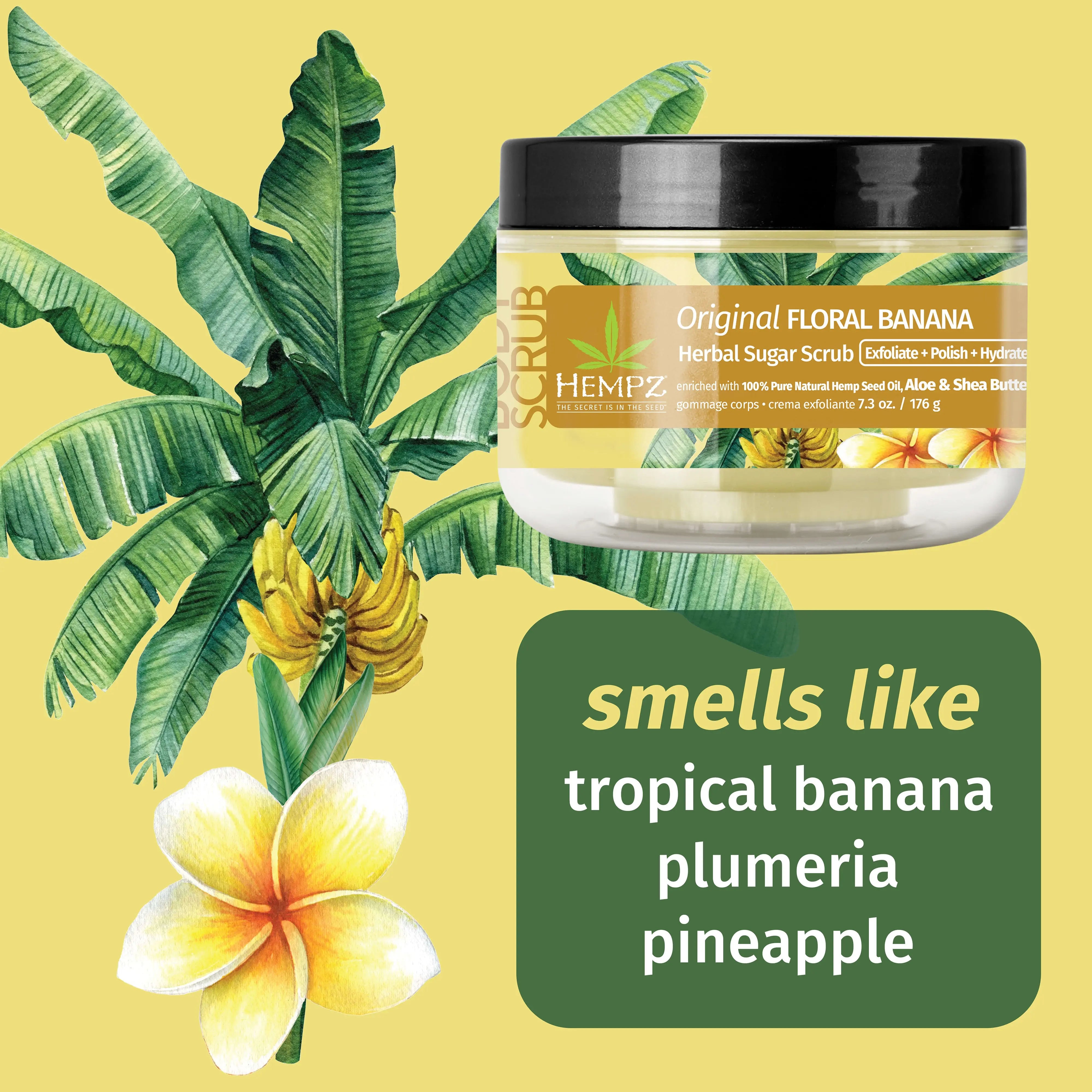 Hempz Original Floral Banana Herbal Sugar Scrub